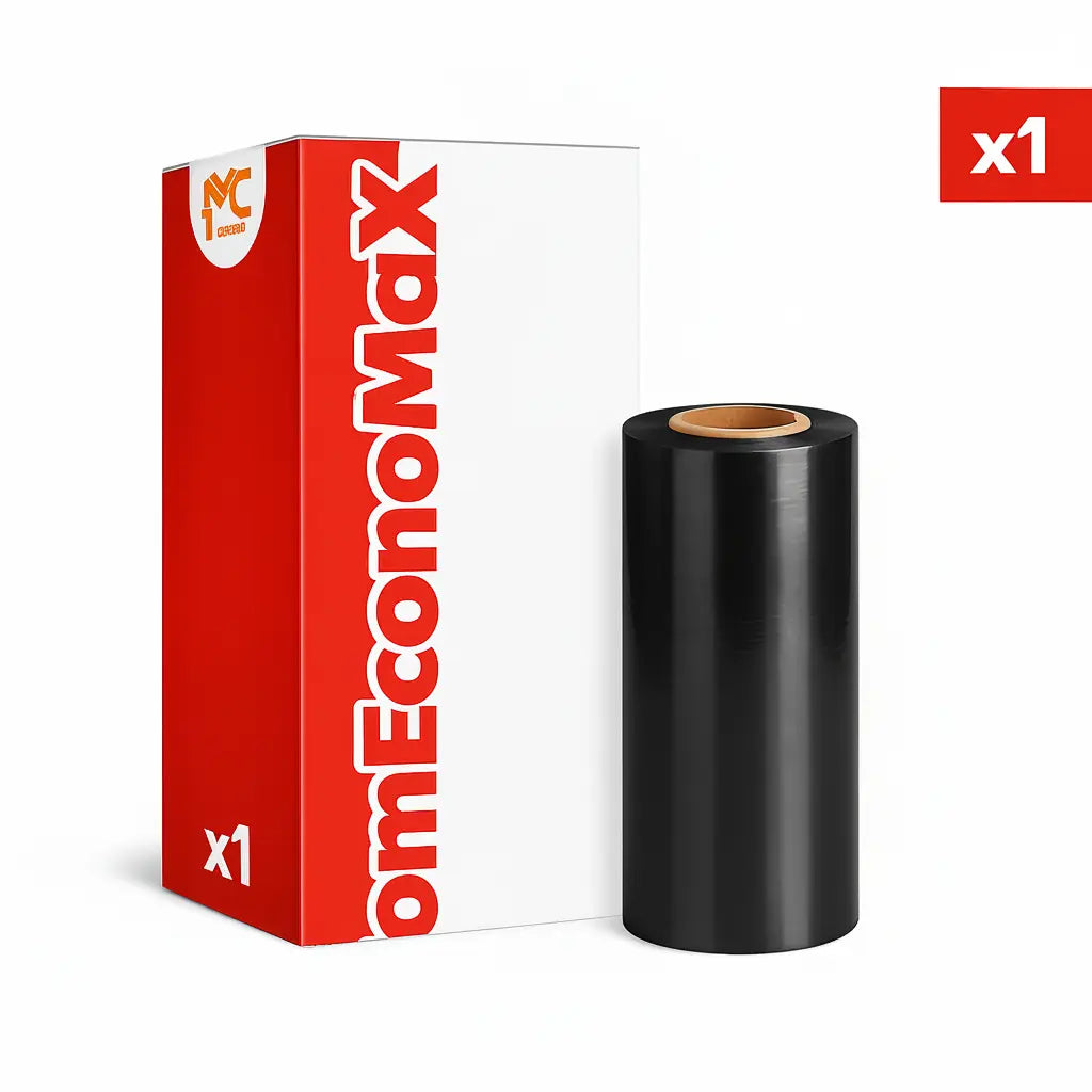 Machine Pre-Stretch Film 25µm – Black Cast Wrap 500mm x 1200m | McPack ...