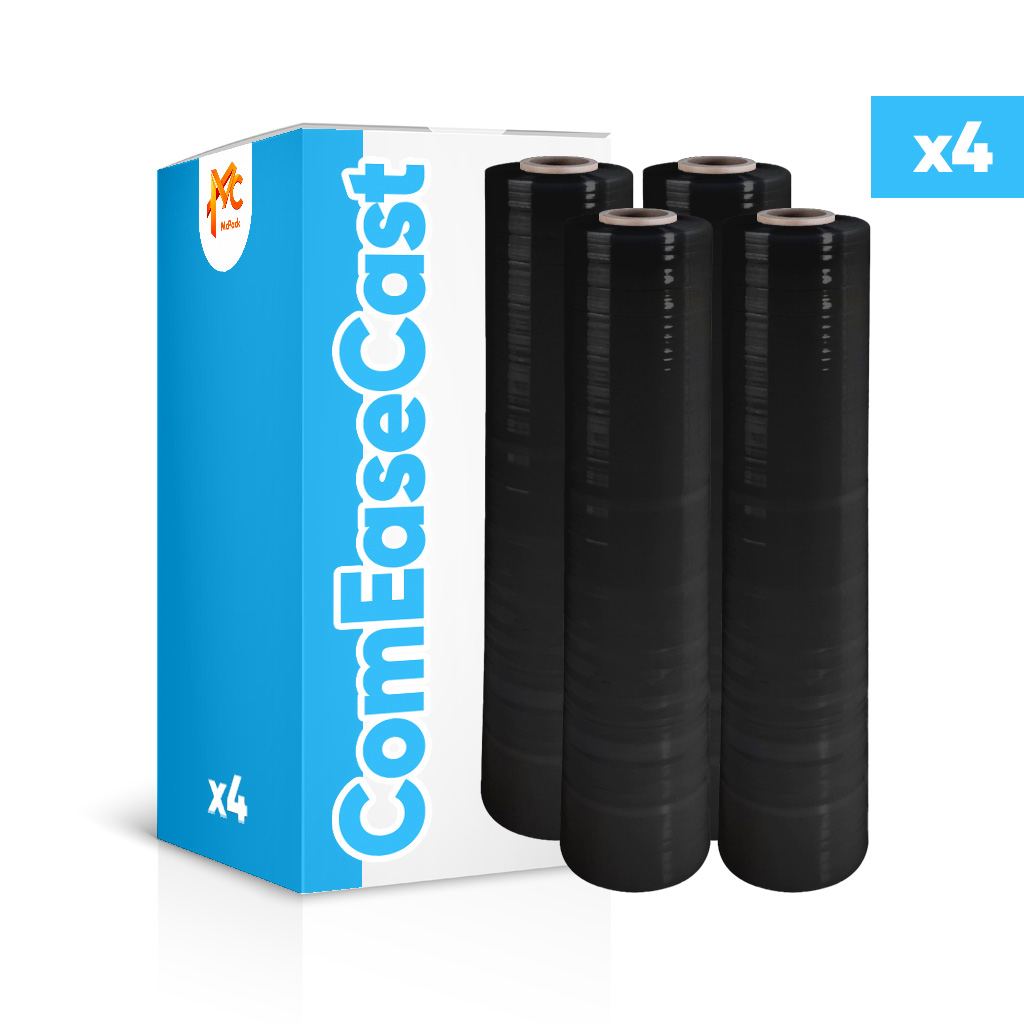 Hand Stretch Film Cast Pallet Wrap 500mm x 380m x 23um - Black – Mcpack